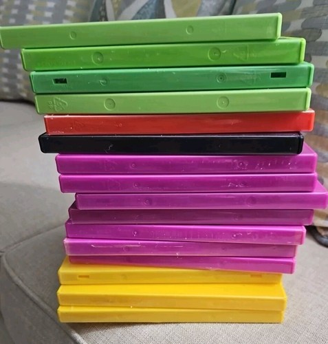 16 count Lot of empty Single Disc MULTICOLOR DVD cases. FREE SHIP Read ...