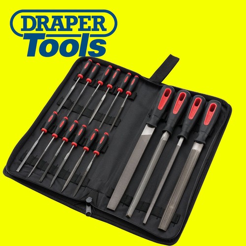 Draper Engineers Hand/Needle File Tool Set with Black Canvas Carrying ...