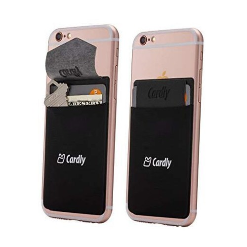 (Two) Secure Cell Phone Stick On Wallet Card Holder Phone Pocket for ...