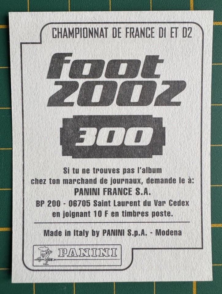 Sticker Panini Foot 2002 RONALDINHO 300 PSG Paris Saint Germain Rookie ...
