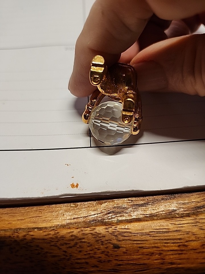 Swarovski--Boy Rolling Snowball Gold Tone & Crystal Figurine/Pendant | eBay