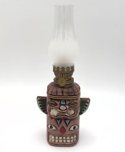 Vintage Miniature Polynesian Tiki Oil Lamp Ceramic Tiki Bar Tans and ...