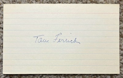 Tom Ferrick signed card - Senators Browns - debut 1941 | eBay