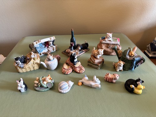 Peter Fagan/Colour Box, Cats figurines Bundle x 14 , Home Sweet Home ...
