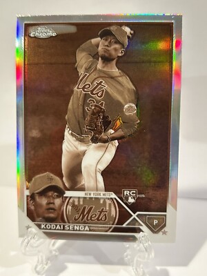 2023 Topps Chrome Kodai Senga Sepia Refractor Rookie #217 New York Mets ...