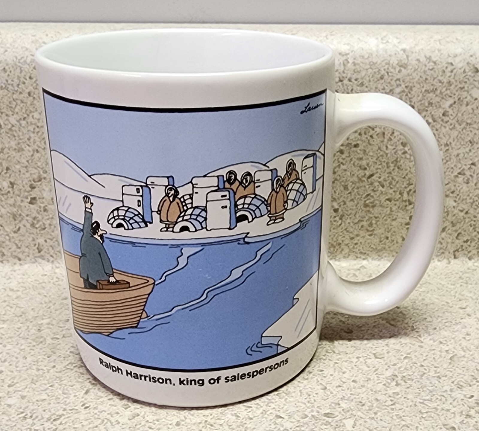 GARY LARSON FAR SIDE KING OF SALESPERSONS 1990 COFFEE MUG | eBay