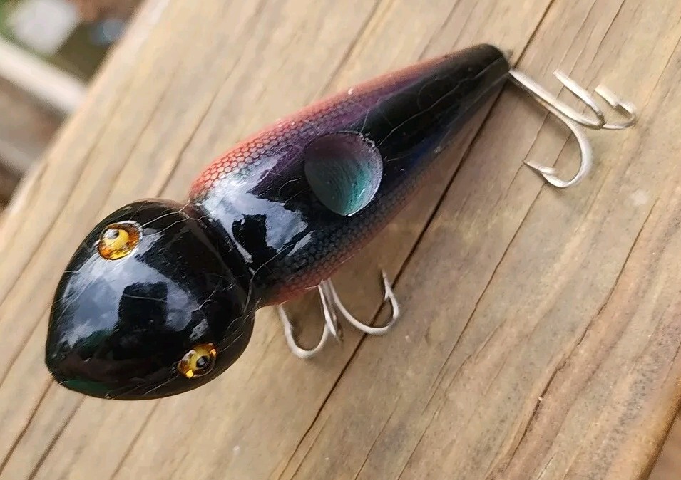 Creek Chub Jigger 4105 Dace Antique Fishing Lure Wood Glass Eyes ...