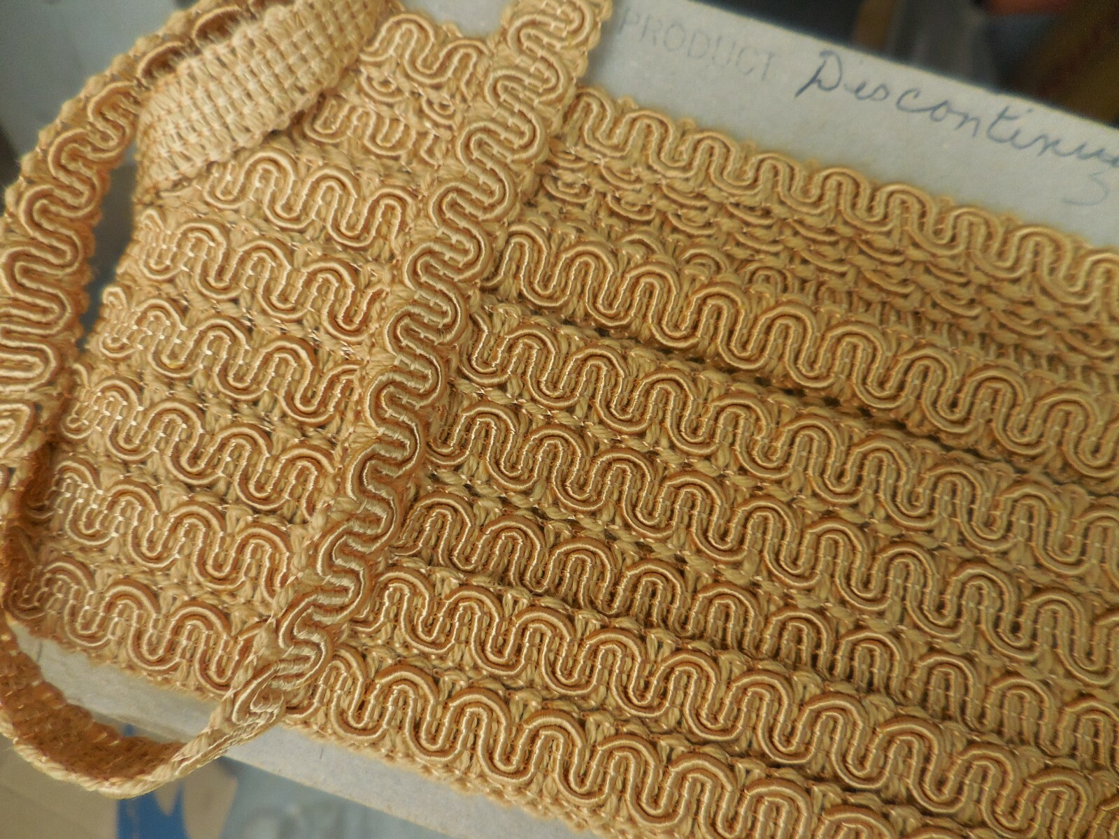 10Y Lot Soft Tan Fawn Gimp Upholstery Trim 1/2 IN CONSO MORE COLORS ...