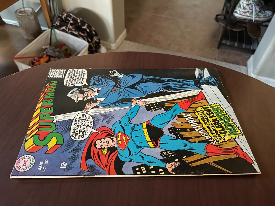 Superman #209 (DC Comics 1968) Silver Age Curt Swan Cary Bates 7.0 F/VF ...