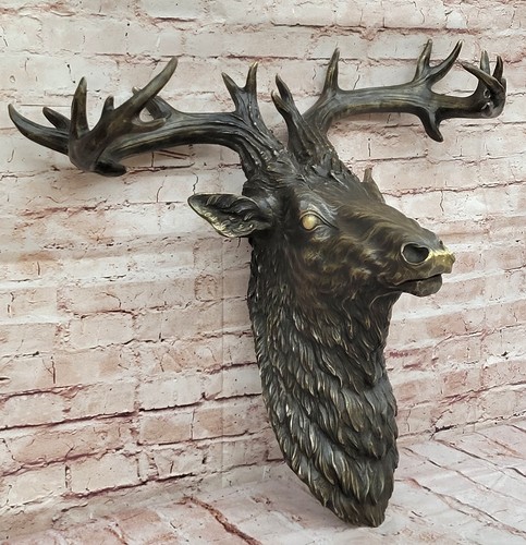 Handcrafted Huge Detailed Museum Quality Work Stag Wall Mount Cabin ...