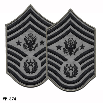 PAIR USAF BDG ABU Chief Master Sergeant of the Air Force Patches Large ...