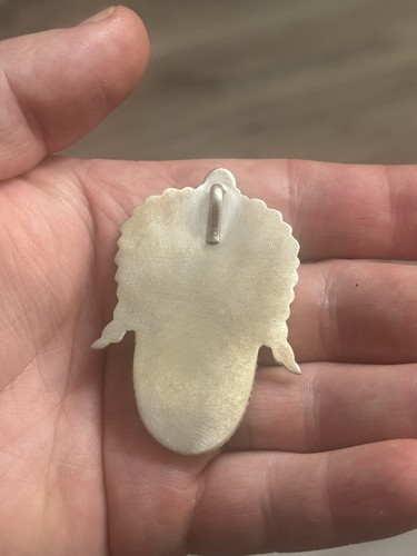 STERLING SILVER NATIVE AMERICAN SPIDER WEB BLUE TURQUOISE PENDANT .925 ...