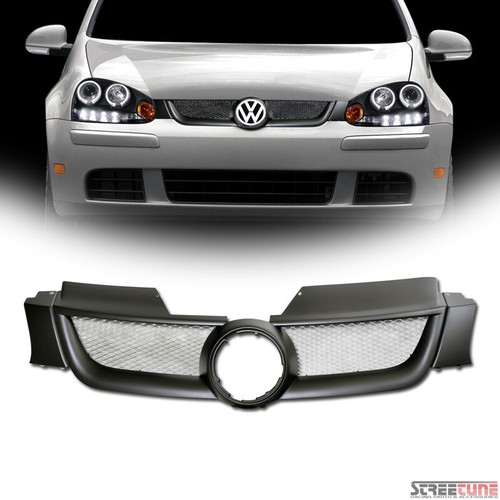 Matte Black Aluminum Mesh Front Bumper Grill Grille For 06-09 VW Golf ...