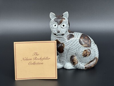 Mottahedeh Nelson Rockefeller Collection K’ang Hsi Bisque Porcelain Cat ...