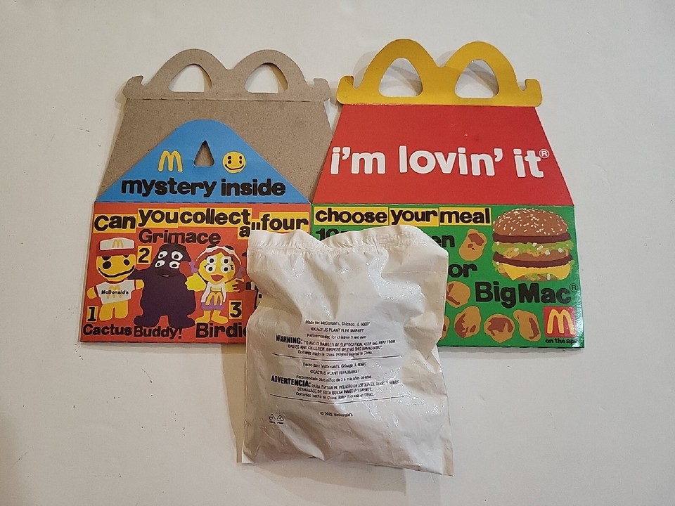McDonalds Adult Happy Meal Cactus Buddy Toy & Box Cactus Plant Flea ...