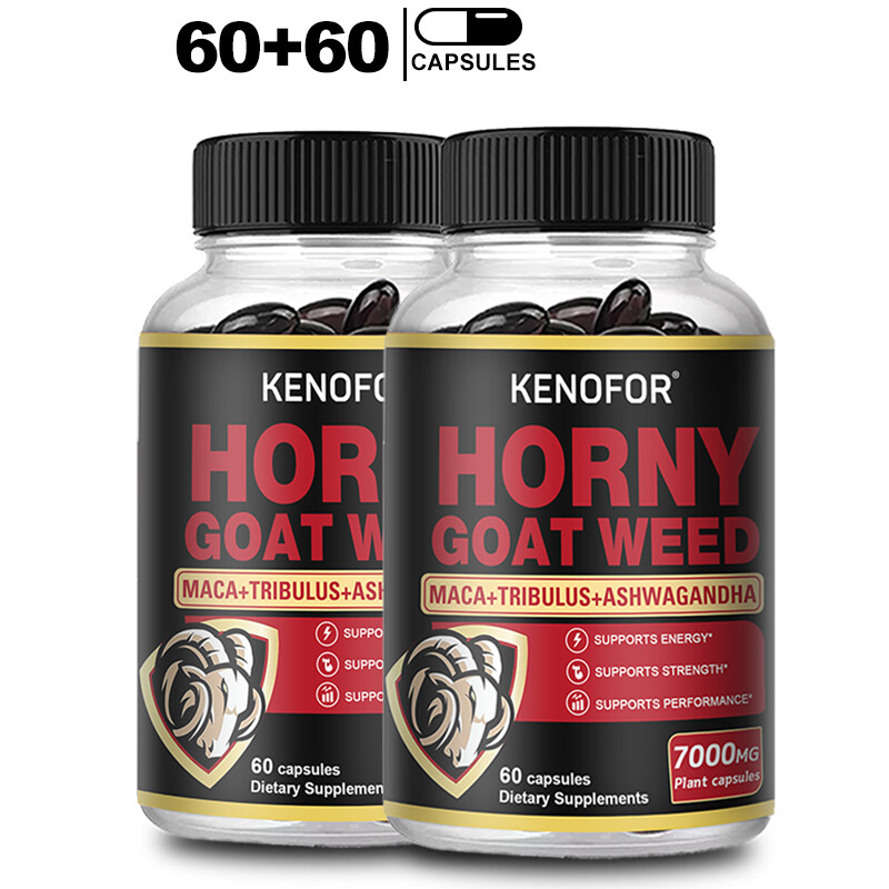 Horny Goat Weed, Maca, Tribulus Capsules - Supports stamina,Less fat ...