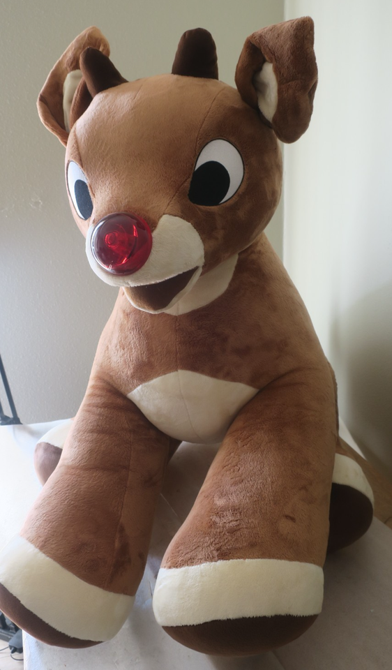 RARE 36” Jumbo Build a Bear Rudolph The Red Nose Reindeer Store Display | eBay