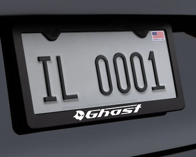 Ghost License Plate Frame Rear | Black | Metal | United States