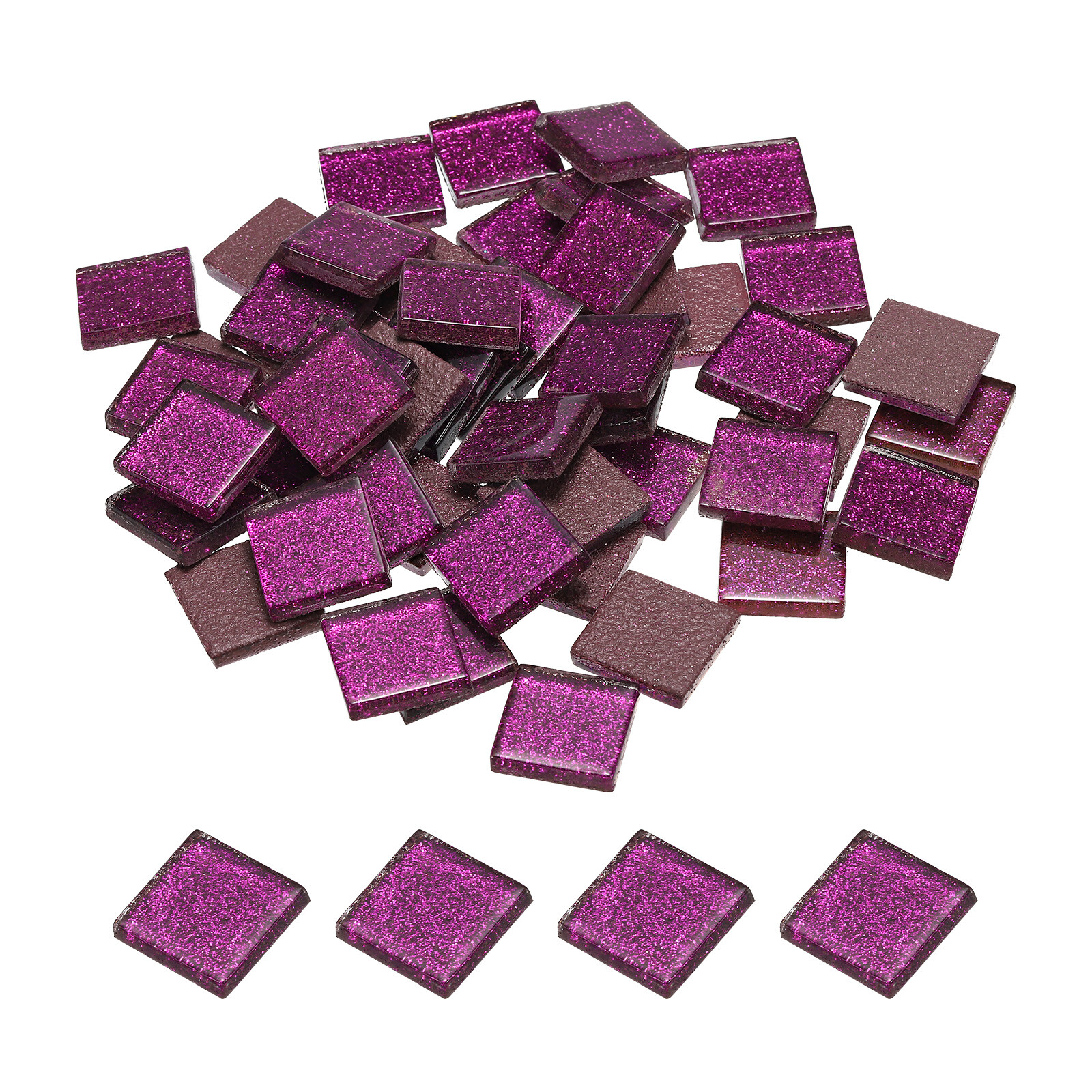 Mosaic Tiles, Glass Tiles 2 x 2cm for DIY Crafts, 50pcs(200g,Purplish ...