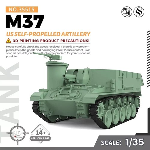 SSMODEL SS35515 1/35 Military Model Kit US M37 Self-propelled Artillery ...