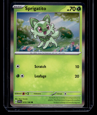 Sprigatito Holographic Promo 013/198 Scarlet & Violet Holo Pokemon Card ...