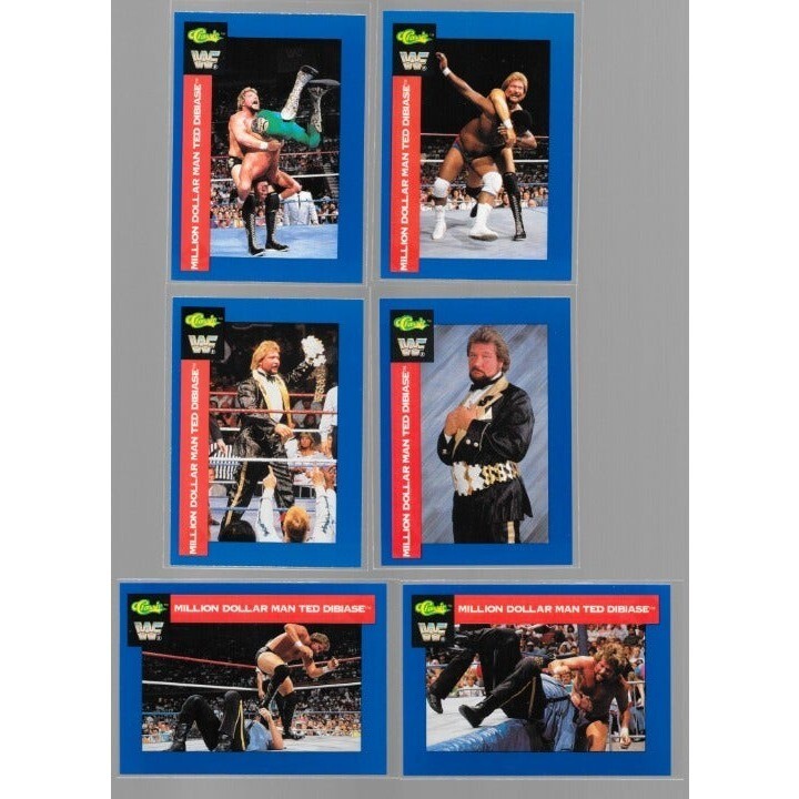 1991 Classic WWF Million Dollar Man Trading Card Lot of 6 WWE Wrestling ...