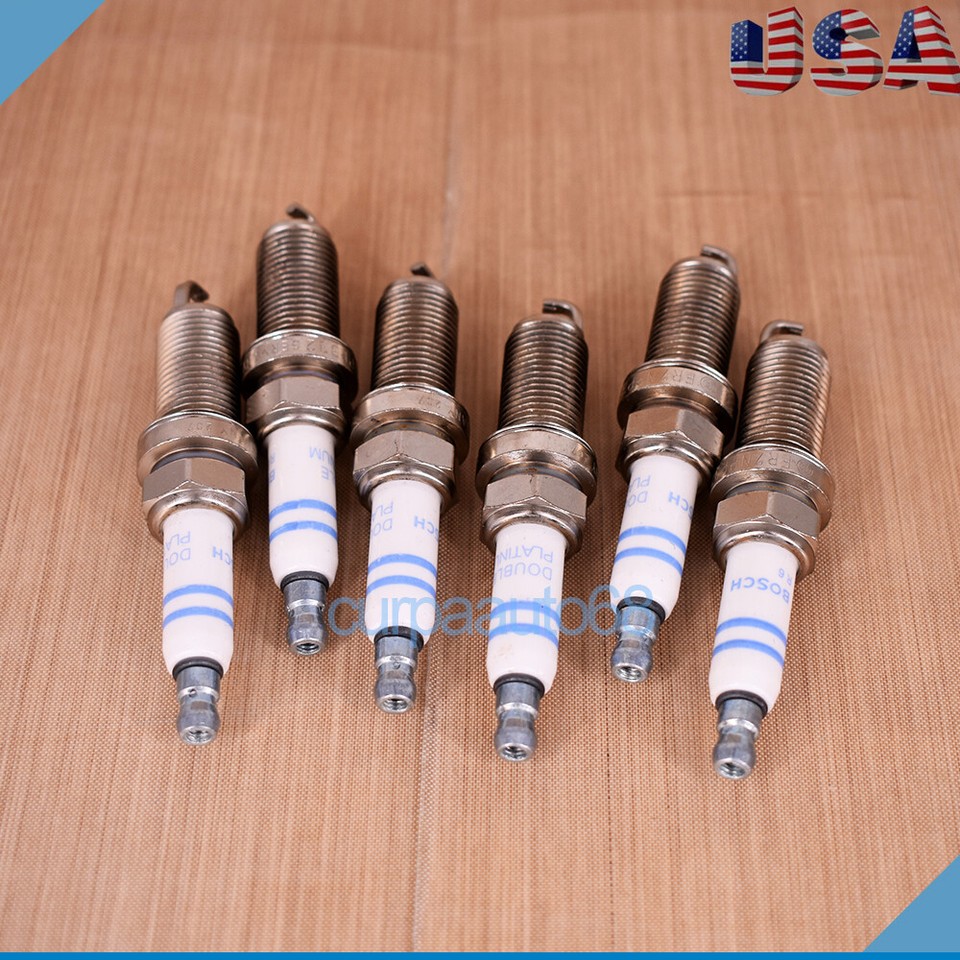 6PCS 12122158253 Bosch Spark Plugs FR7NPP332 For BMW E60 E83 E85 E90 X5 ...