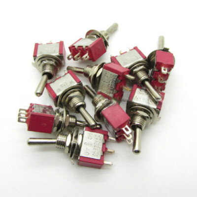 50×Mini Toggle Switch SPDT 3 Position ON-OFF-ON 3-PIN 250V 2A 120V 5A ...