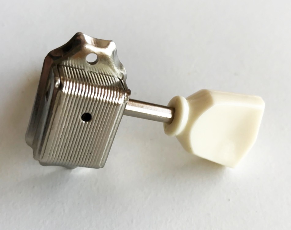 Deluxe 3+3 Vintage Waffle Back Individual Tuners Machine Heads Ivoroid ...