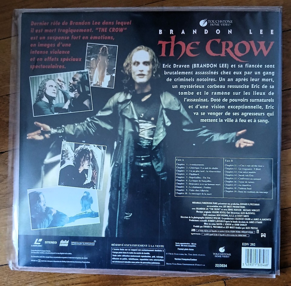 Laserdisc : THE CROW - Brandon Lee | eBay