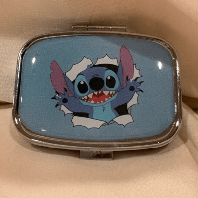 Lilo & Stitch Travel Pill Box 2 Compartment Decorative Medicine Pill ...