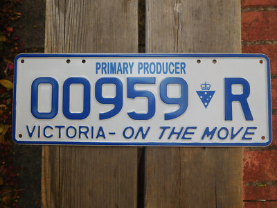 License Plate Number Plate VIC Primary Producer Rigid Trailer 00959 R ...