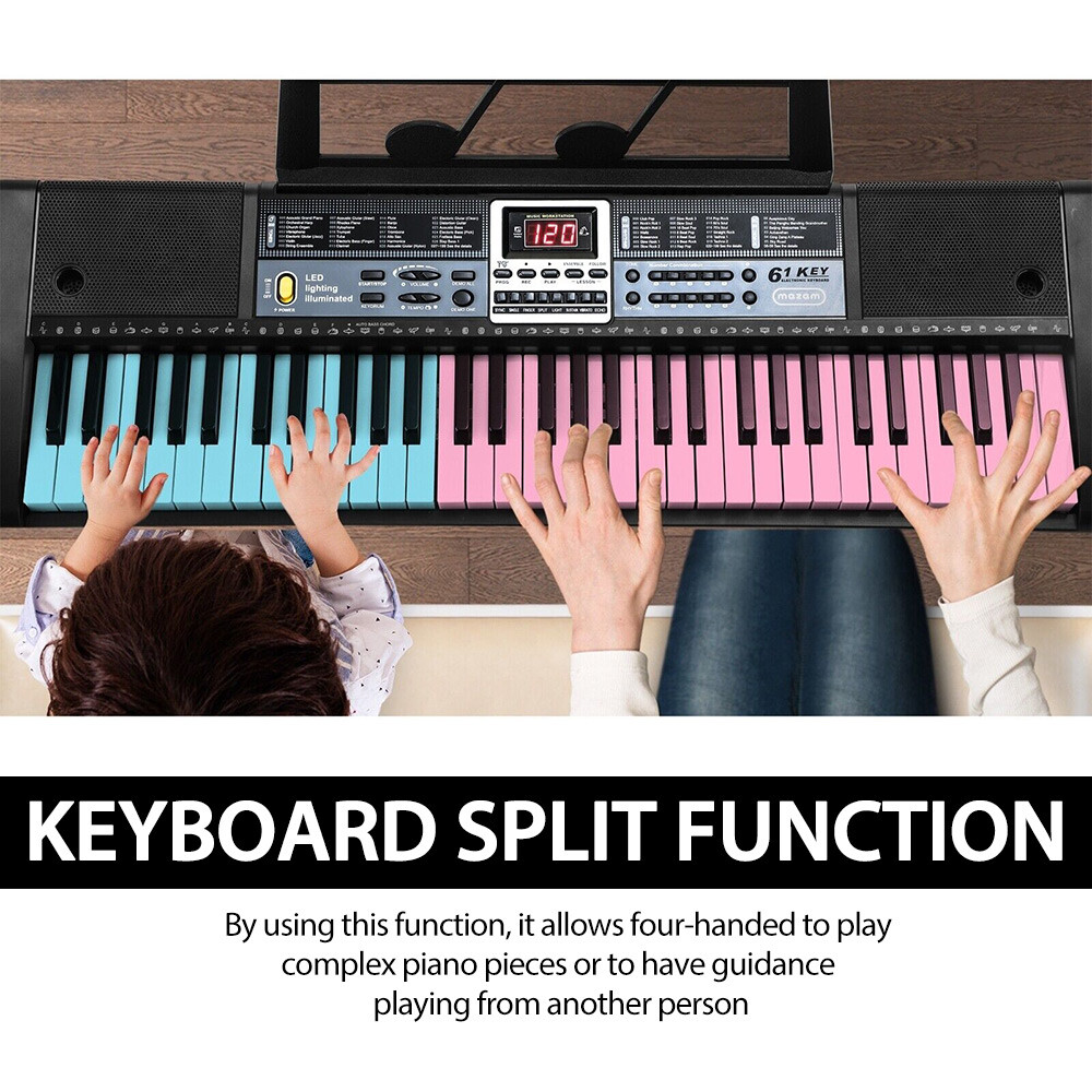 61 Keys Key Bluetooth Folding Digital Piano Keyboard With Holder Stand ...