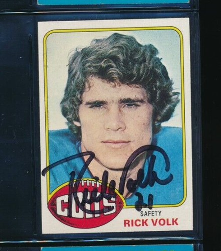1976 Topps #371 Rick Volk Baltimore Colts Signed Autograph (EO9) SWSW6 ...