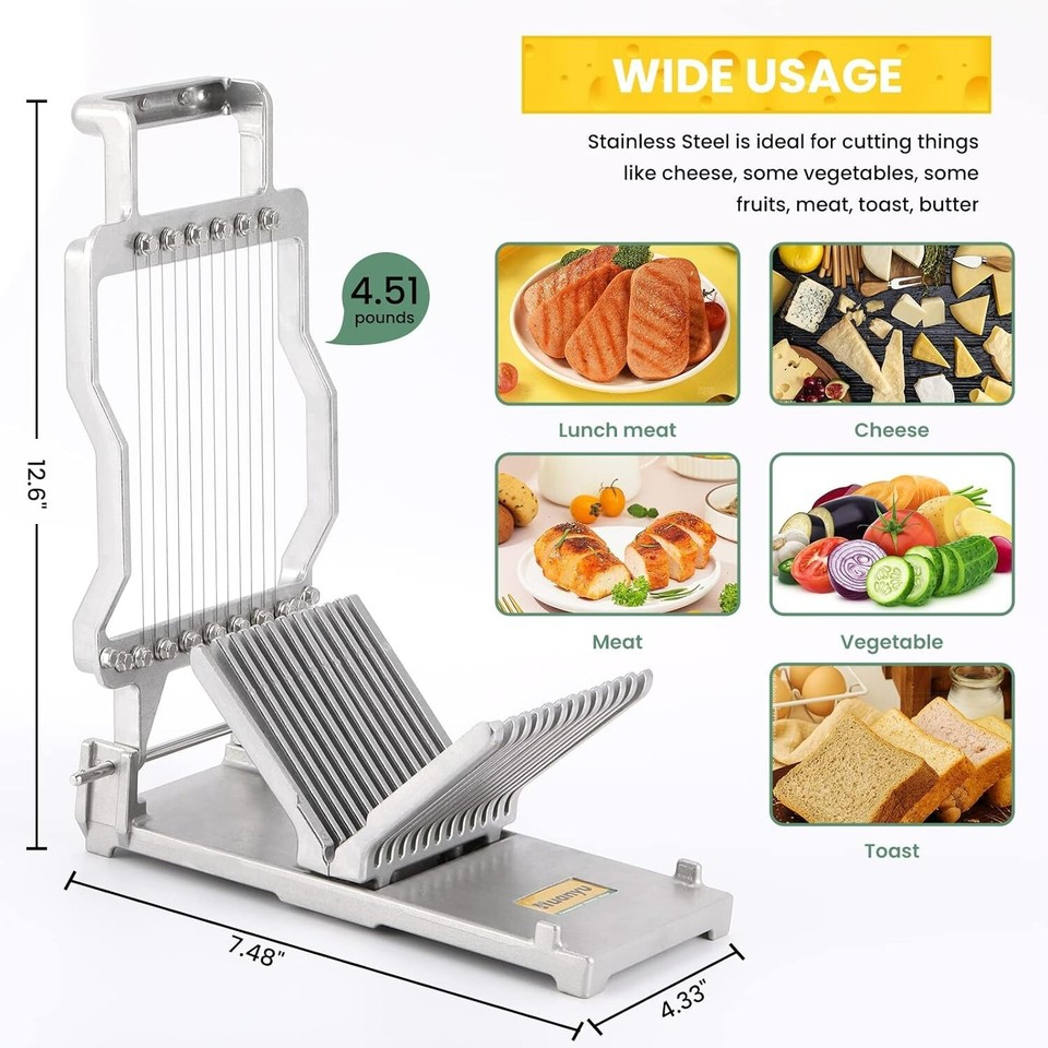 Huanyu Commercial Cheese Slicer 1cm&2cm Stainless Steel Wire Cheese ...