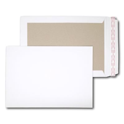 25 A4/C4 White Hard Board Backed Envelopes Peel & Seal 324mm x 229mm ...