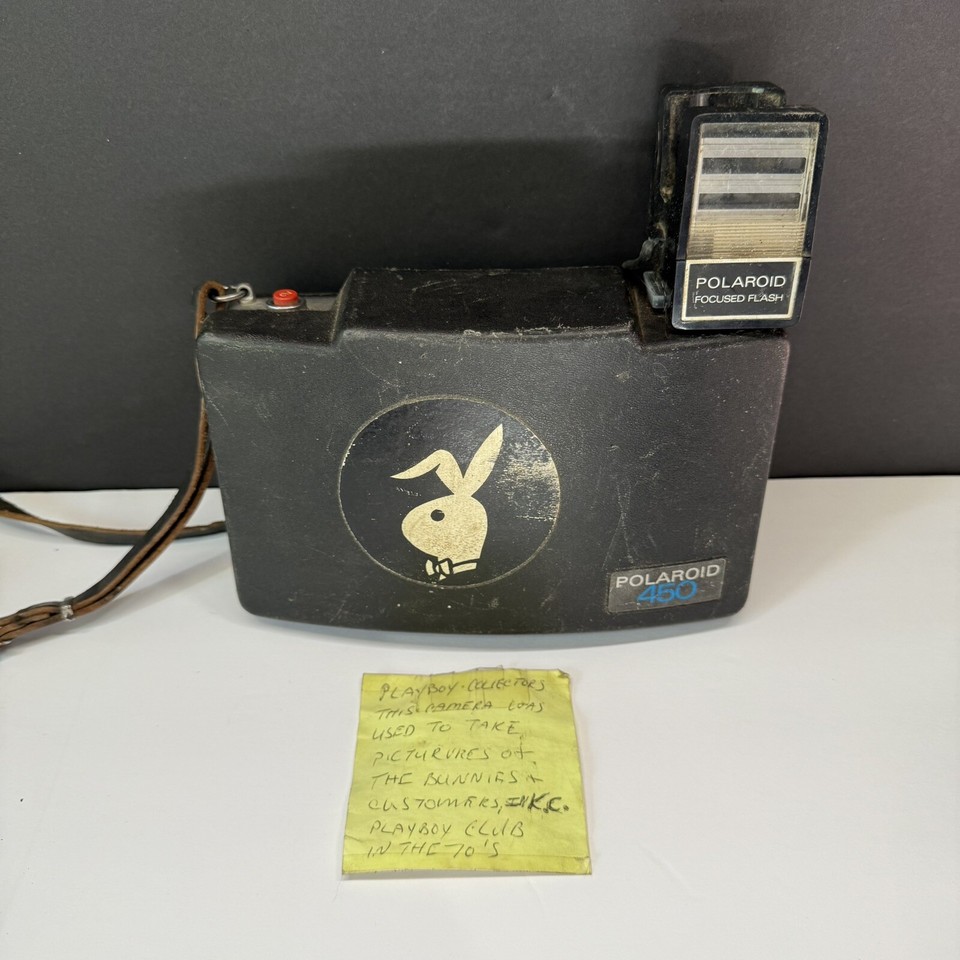 Vintage Polaroid 450 Land Camera W/ Bunny Logo Used In KC Playboy Club ...