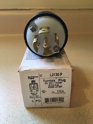 Pass & Seymour L2130-P Twistlock Plug Nema L21-30, 30A, 4P, 5W, 120 ...