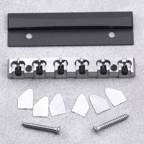 LSR Roller Chrome Guitar Neck String Nut with Mounting Hardware Fit ...