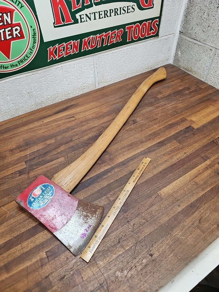 K689- Vintage INDIAN CHIEF Single Bit Axe Mann Edge Tool Co 5 lb 2 oz ...