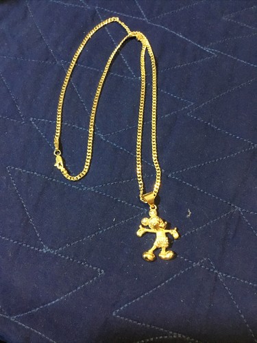 Gold chain with diamond Mickey Mouse 20 Inch Chain | eBay