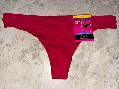 Nwt Maidenform DMBTTG Barely There Invisible Look Thong Small 5 Red | eBay