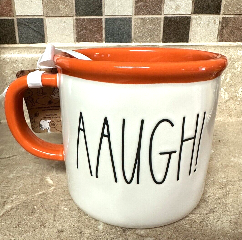 Rae Dunn AAUGH Lucy & Charlie Brown Football Mug Thanksgiving 2023 | eBay
