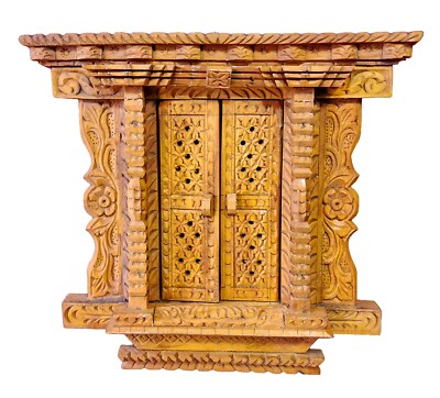Wood Hand Carved Newar Window Door Wall Hanging Tibetan Nepal ...