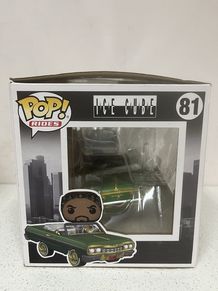 Funko Pop! Rides: Ice Cube with Impala (6 Inch) #81 Beat Up Box Used ...