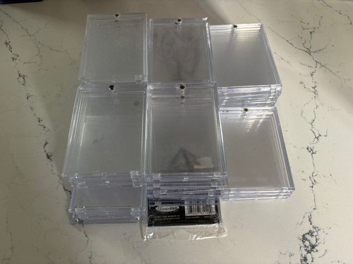 44-Pack Screw One-Touch Plasstic Card Protector Various Sizes | eBay