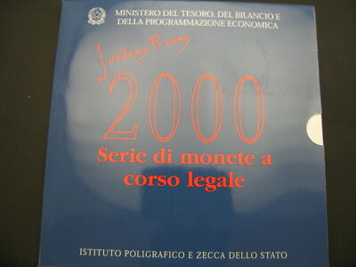 ITALY 1, 2, 5, 10, 20, 50, 100, 200, 500, 1000 Lire 2000 - mint set ...