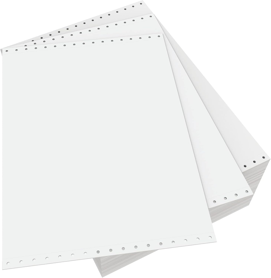 Domtar Continuous Form Paper, Standard Perforation, 12" X 8 1/2", 18 Lb ...