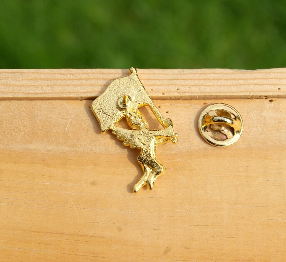 American Flag Baby Angel Cherub Gold Tone Metal & Enamel Pin Pinback | eBay