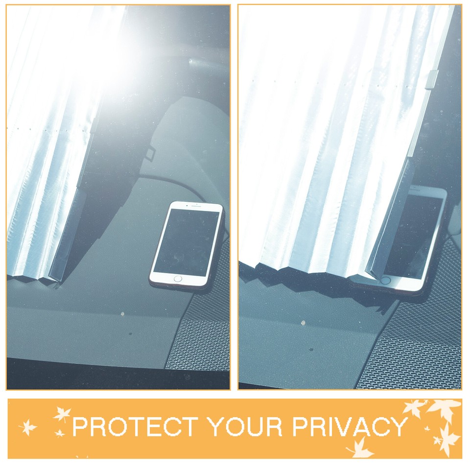 L Block Front Window Sun Shade Visor Car Folding Cover Retractable ...